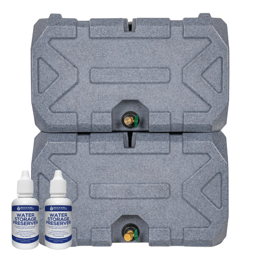 Exodus 35 Gallon – 2 Pack Bundle + 2 Water Preservers – Rockwell Water