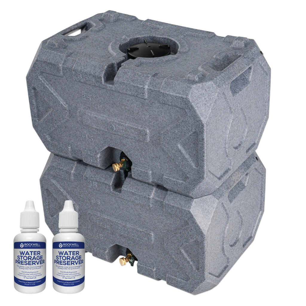 Exodus 35 Gallon – 2 Pack Bundle + 2 Water Preservers – Rockwell Water