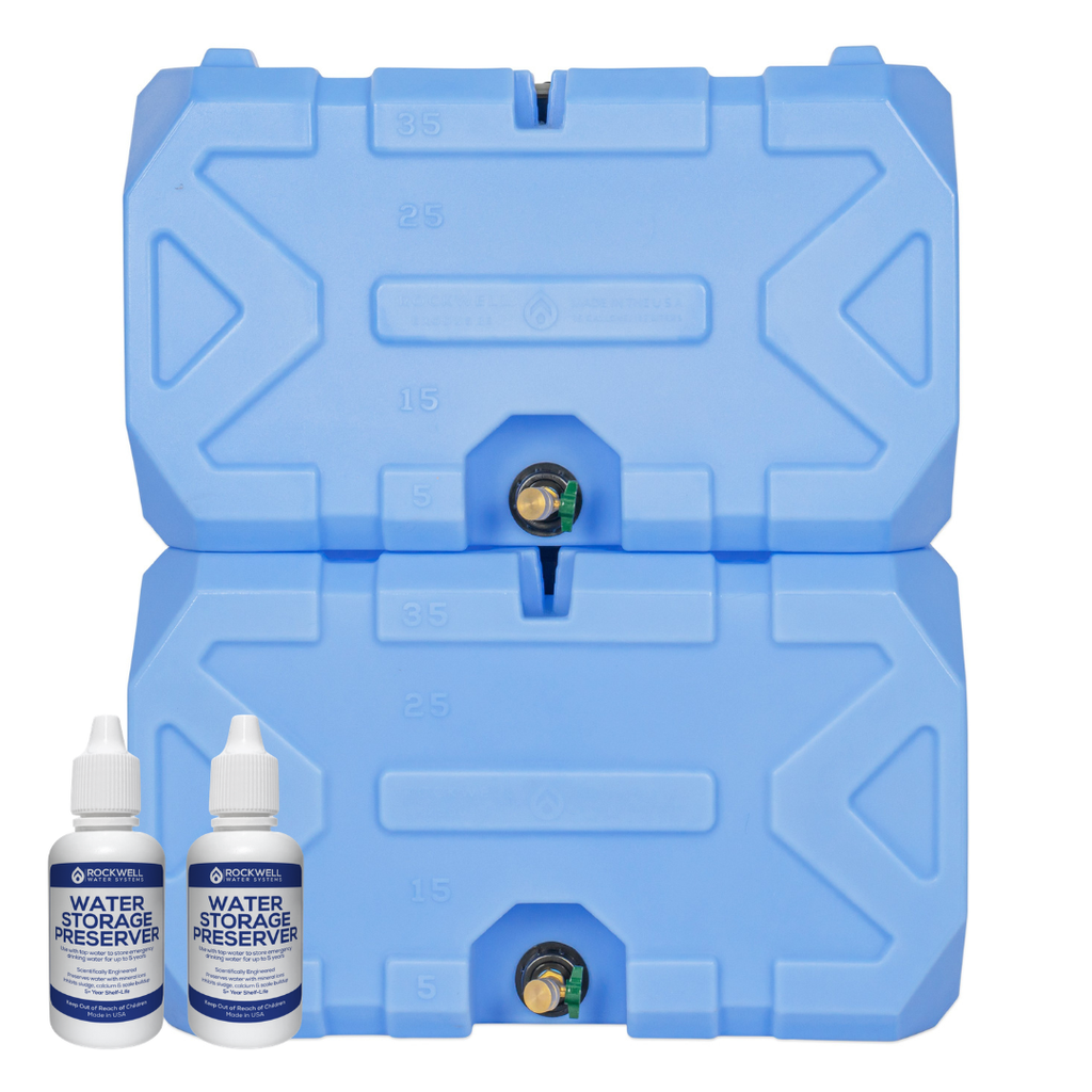 Exodus 35 Gallon – 2 Pack Bundle + 2 Water Preservers – Rockwell Water