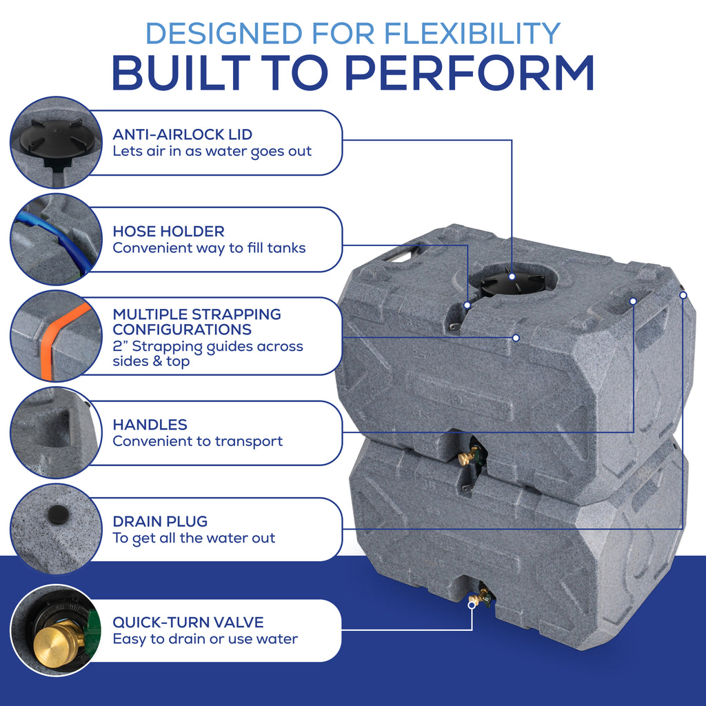 Exodus 35 Gallon Water Tank - Emergency Preparedness Water Storage ...